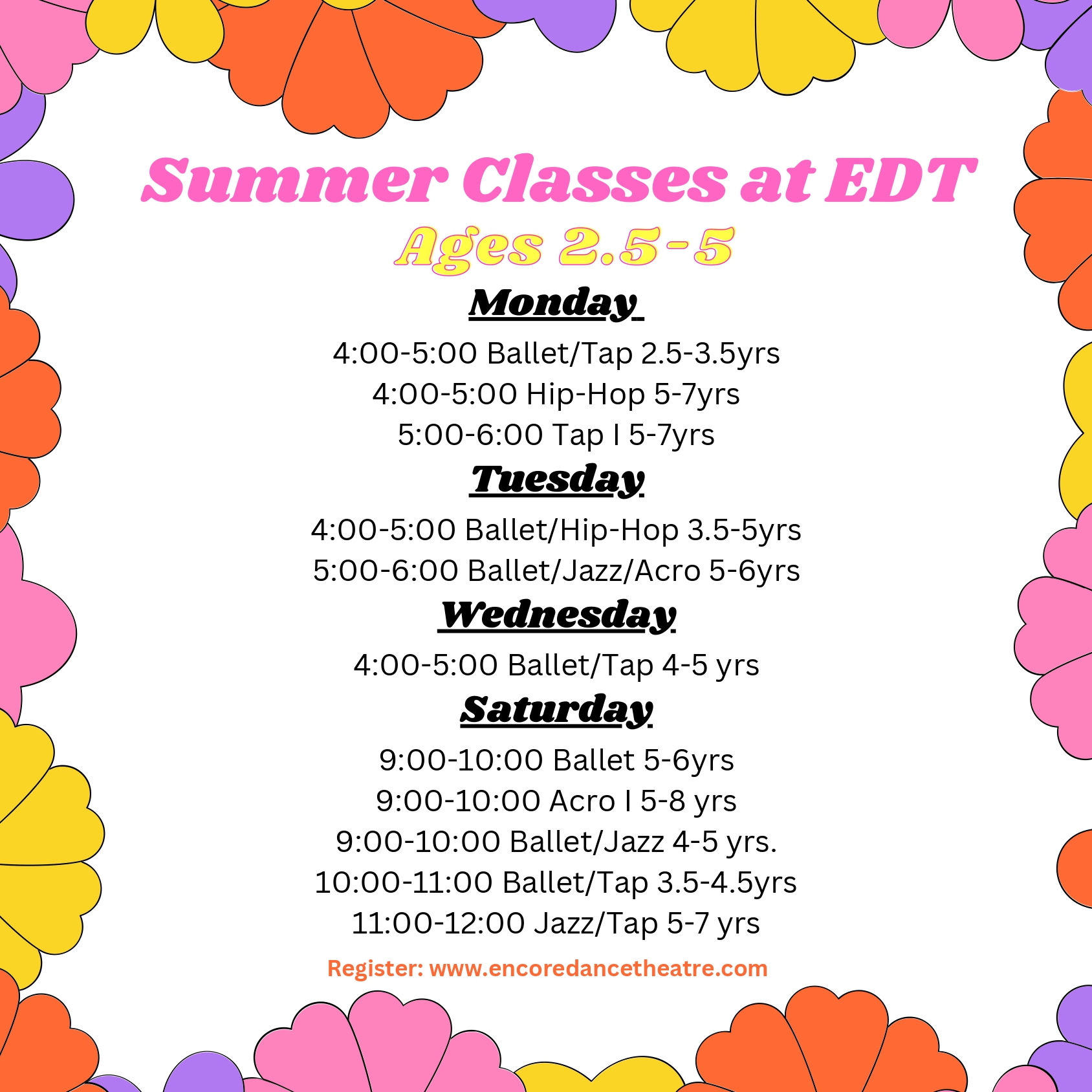 Encore Dance Theatre | Summer