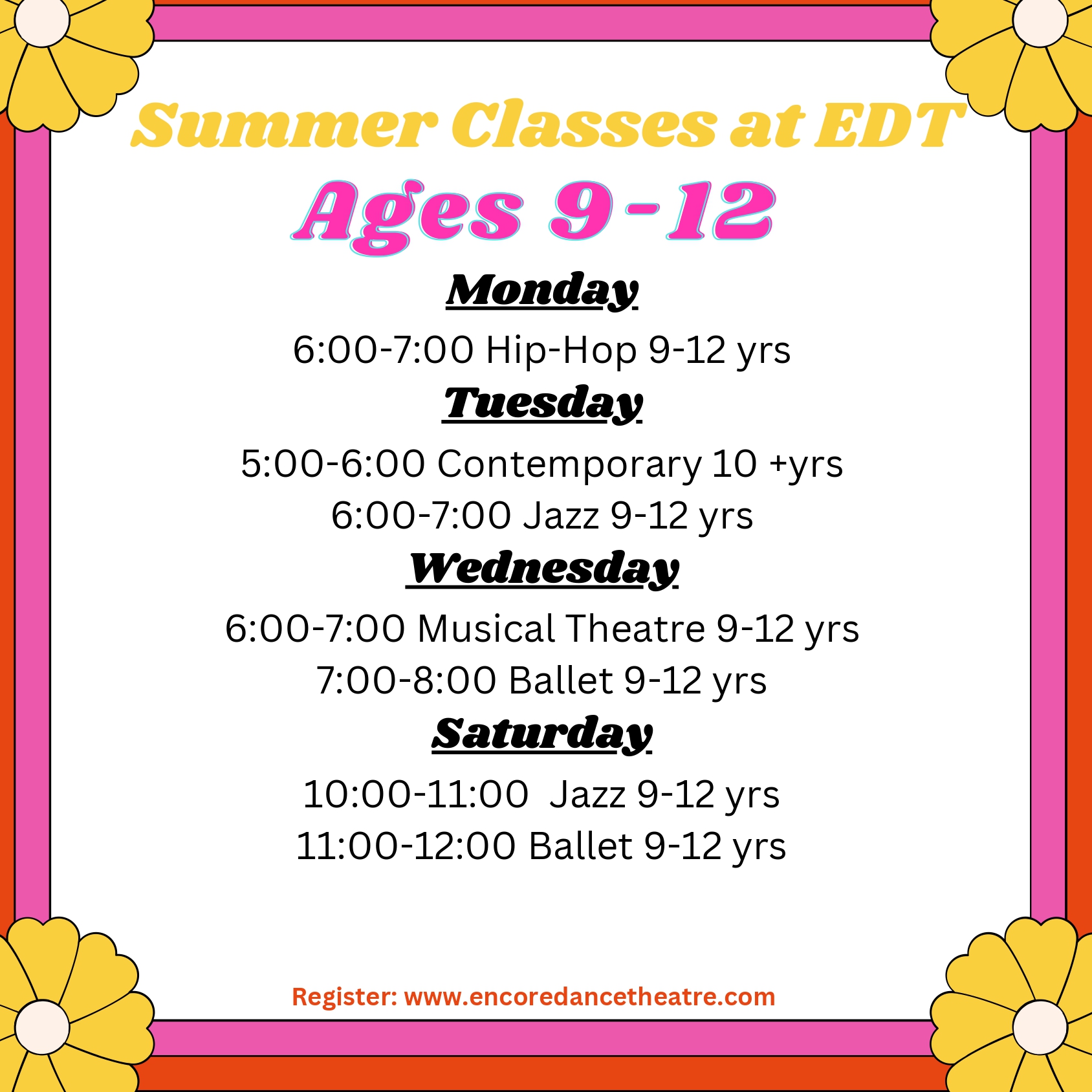 Encore Dance Theatre | Summer